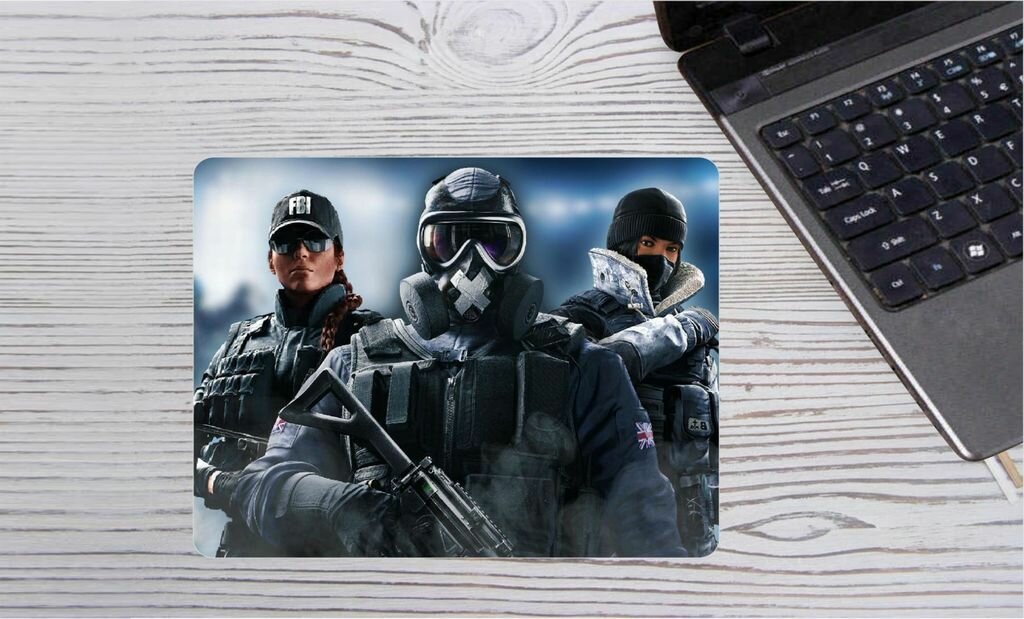 Коврик для мышки игровой 36 на 29 см MIGOM Tom Clancy s Rainbow Six, Том Клэнси с Реинбоу Сикс №7