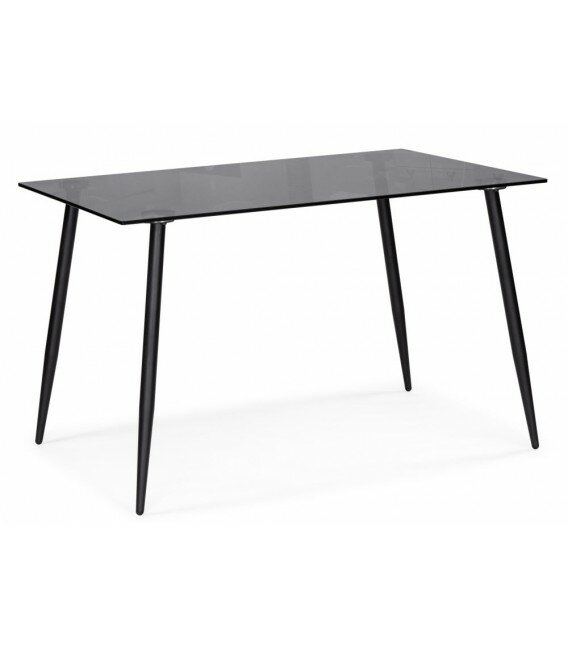 Стол стеклянный Swan clear gray / black 915551