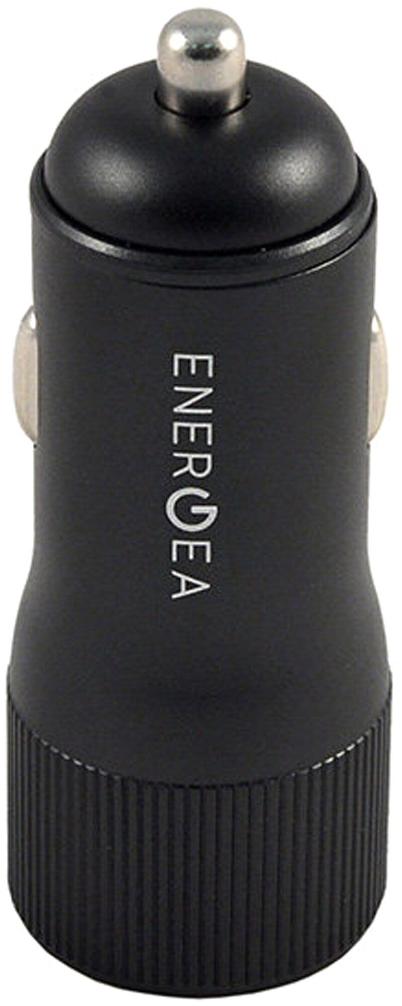 Автомобильное ЗУ EnergEA AluDrive PD20+, USB-C PD 20W/USB QC3.0 18W, Black [CAR-AD-D20]