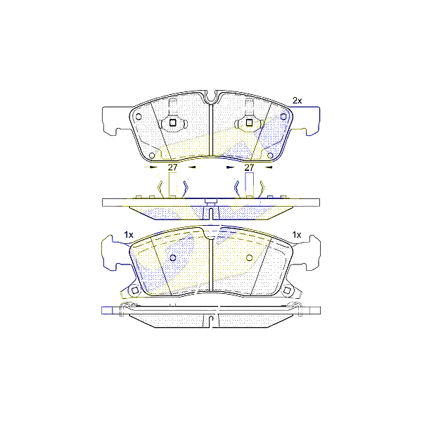 ICER 181988 (0064203820 / 0064203920 / 0074208020) колодки торм. диск. grand Cherokee (Чероки) III / IV (10-)