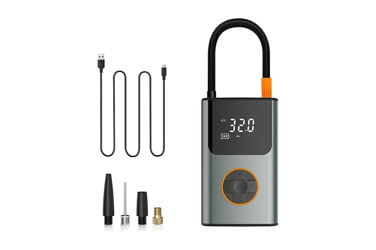 ICarTool IC-CC3695 Автомобильный компрессор с манометром 12 В и индикатором