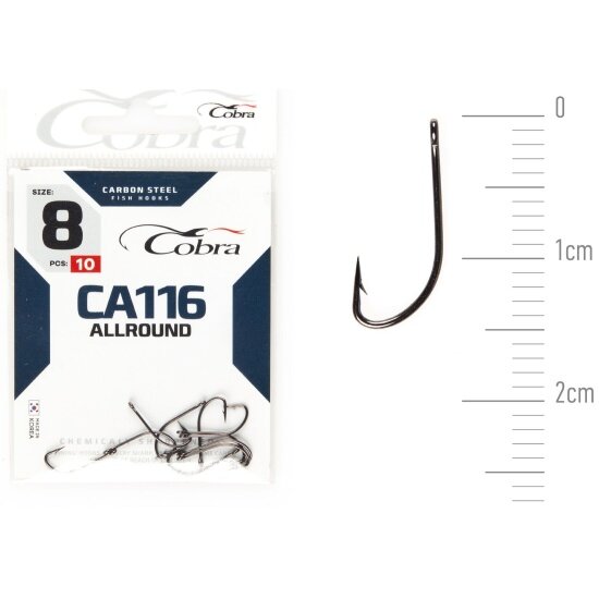 Крючки Cobra ALLROUND CA116 размер 008 10шт.