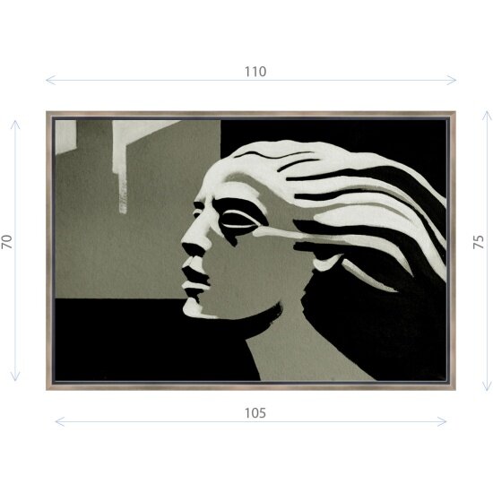 Картина Декор Депо Константина Малютина Колхозница без рабочего Матовый холст в раме 75х110 см