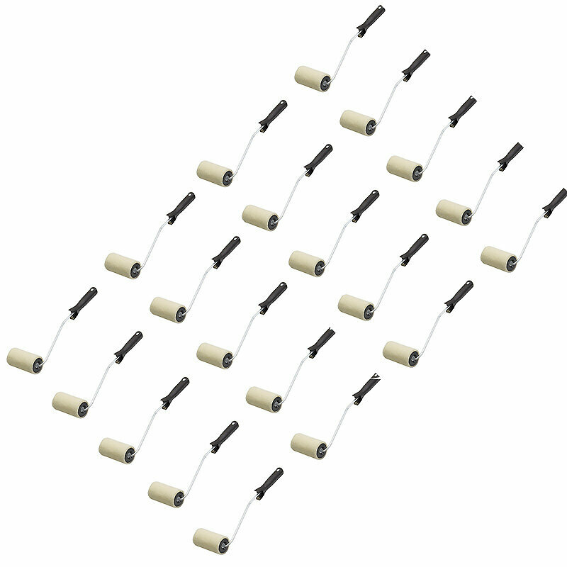 Валик малярный велюр 100 мм стержень 6 мм ворс 5 мм для алкидной основы с ручкой удлиненный (20 шт.)