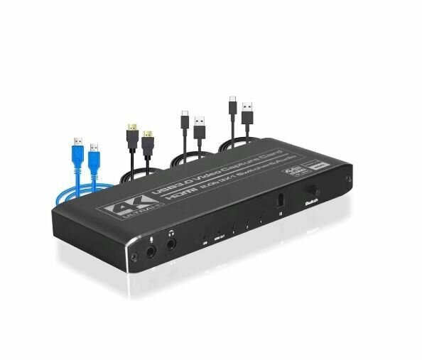 Свитчер HDMI 3x1 с функцией видеозахвата USB 3.0