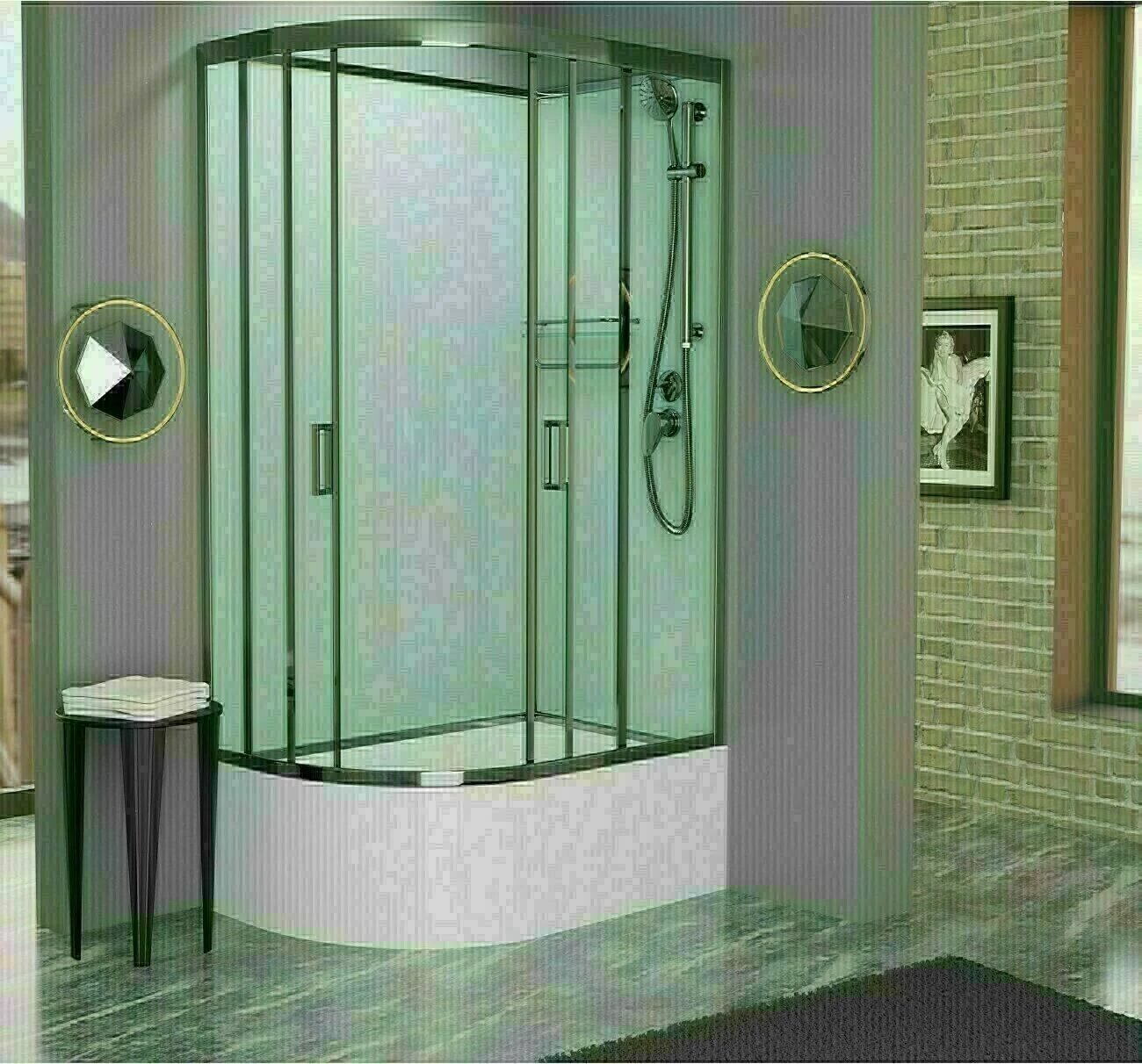 Душевая кабина Frank F412/2R Brilliant 120x80 без крыши 190009