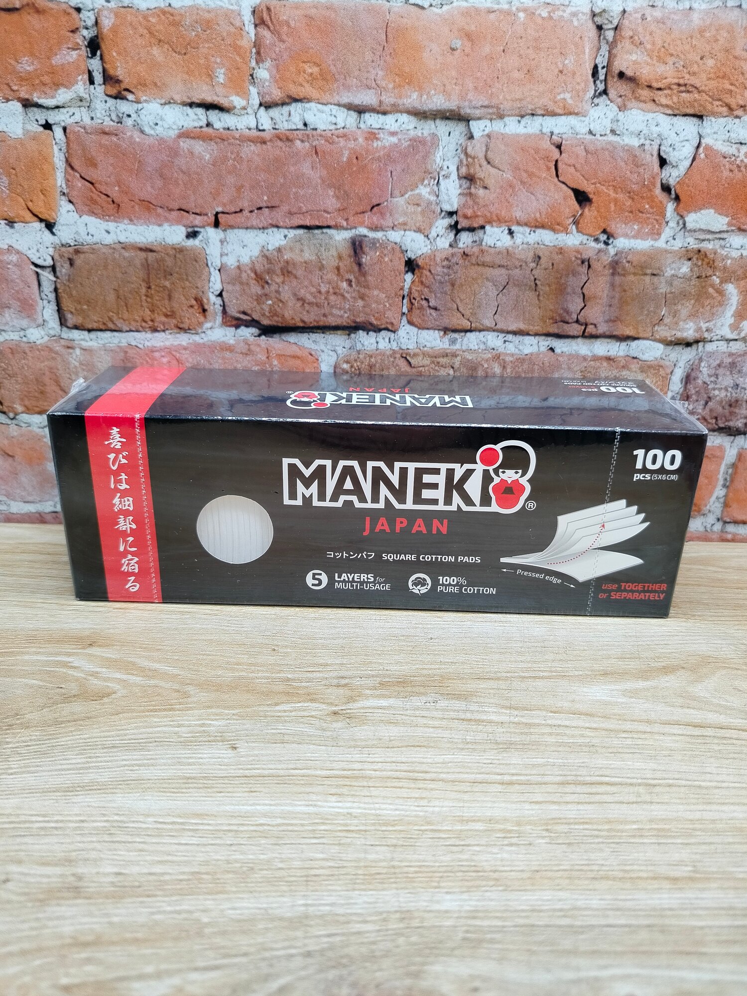 Maneki Black & White Косметические ватные подушечки 5-ти слойные 100 шт