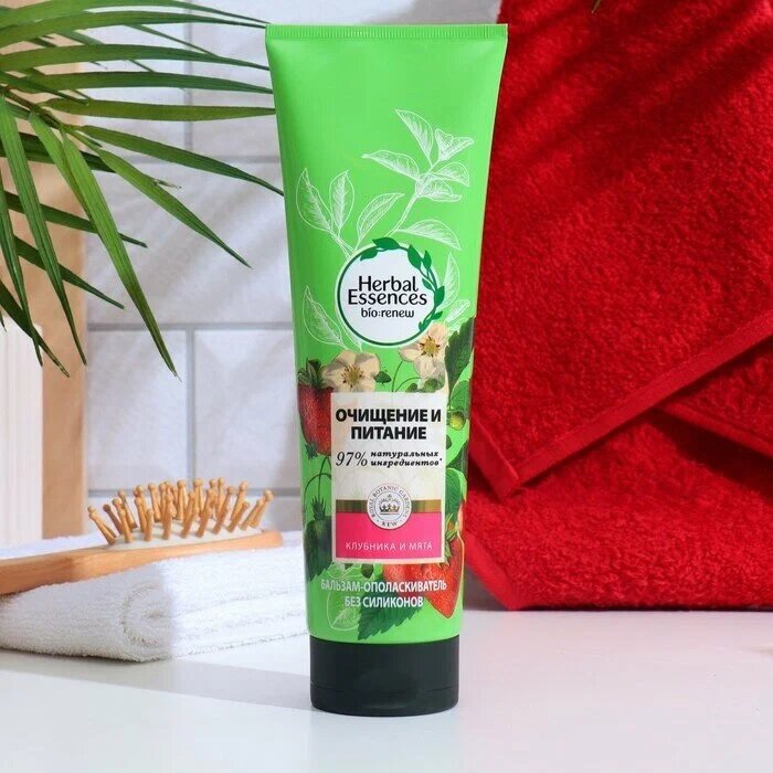 Бальзам-ополаскиватель Herbal Essences Белая Клубника и Сладкая Мята 275 мл