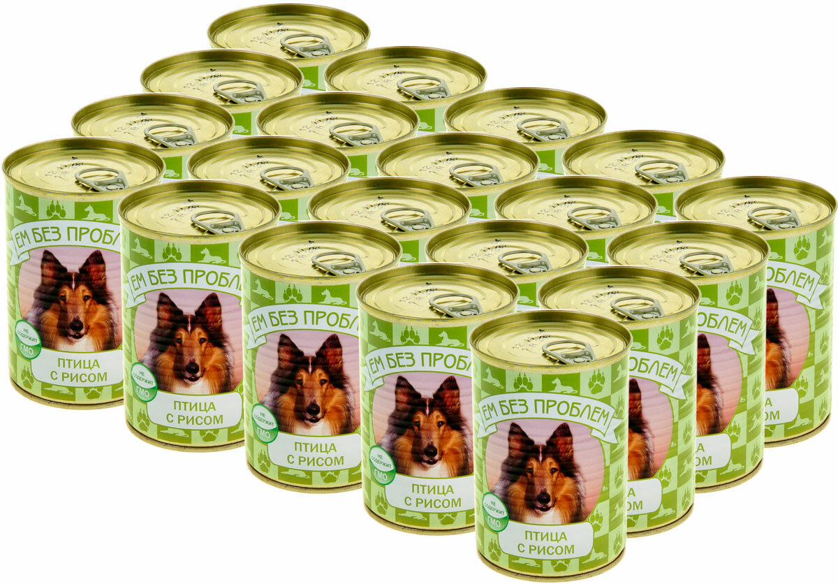 ЕМ без проблем для взрослых собак с птицей и рисом (410 гр х 20 шт)