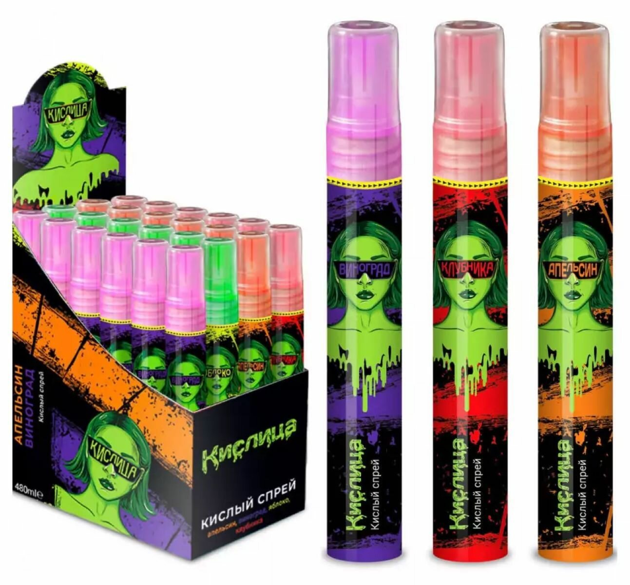 Кислица "Кислый спрей"ассорти вкусов 30шт по 25мл