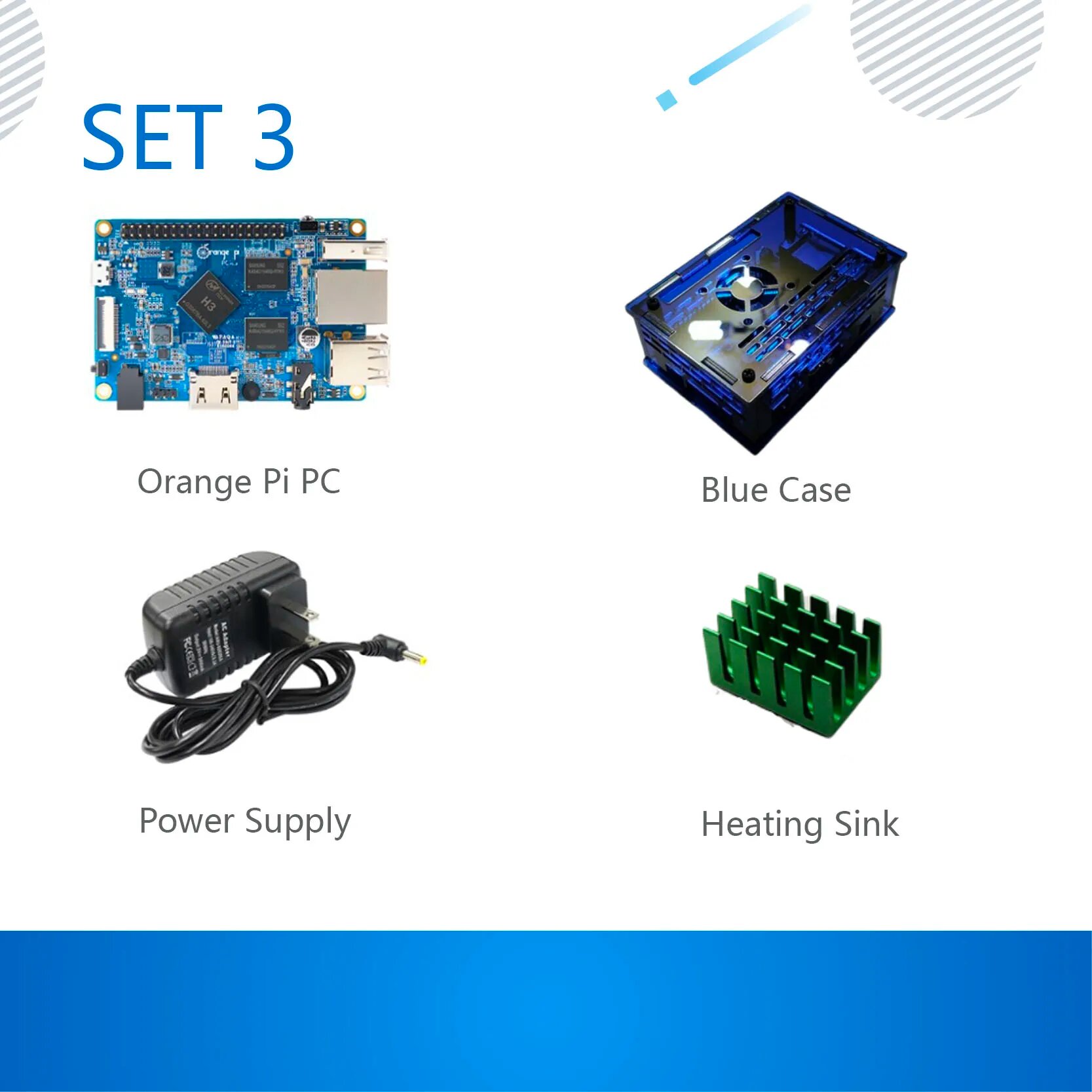 Orange Pi PC H3 мини ПК set 3