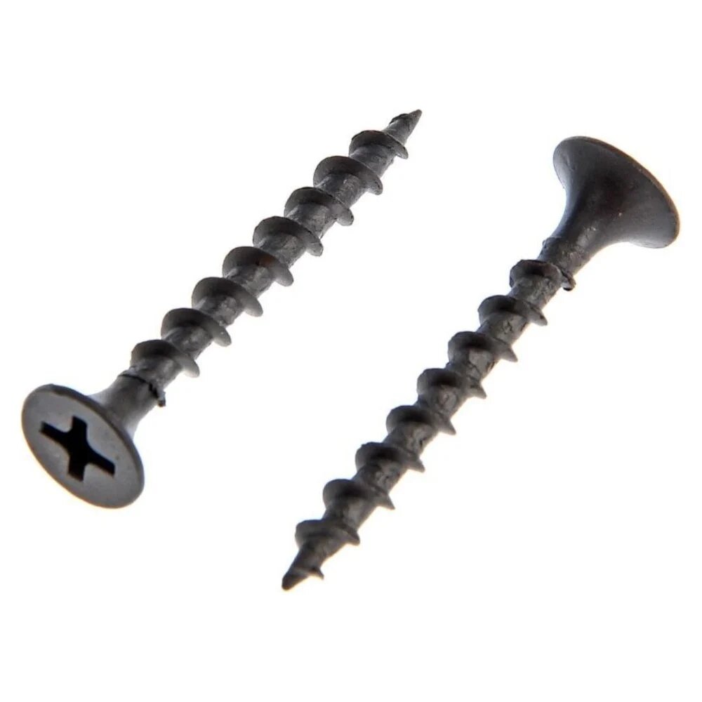 Саморез для ГКЛ STEELREX крупная резьба, оксид, 3,5x25 мм, 350 шт. 0103035025B400035032, надежное