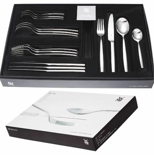 Немецкий стейк WMF Fortenbao bistro1810 Нож и вилка, бытовая посуда в западном стиле для отелей/набор из 16 предметов -hj