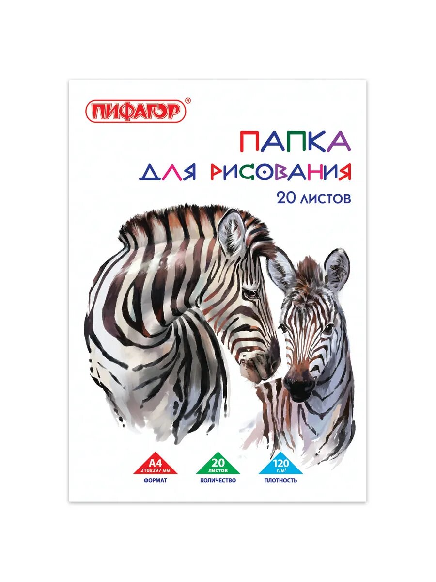 Папка для рисования А4 20 листов 2 шт.