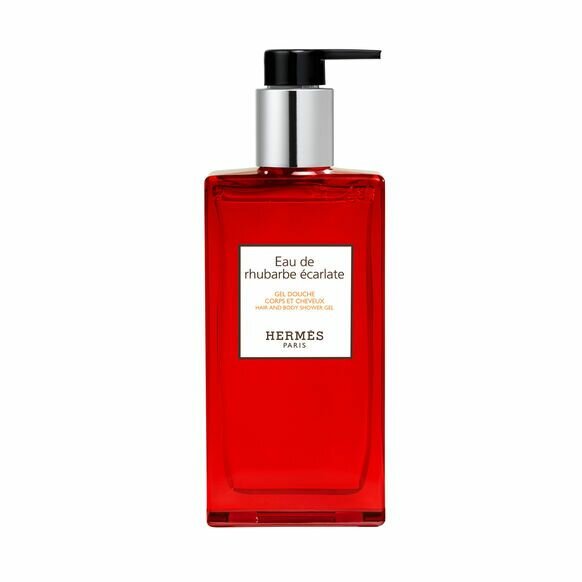 Hermes Гель Eau de Rhubarbe Ecarlate для волос и тела, цитрусовый, 200мл