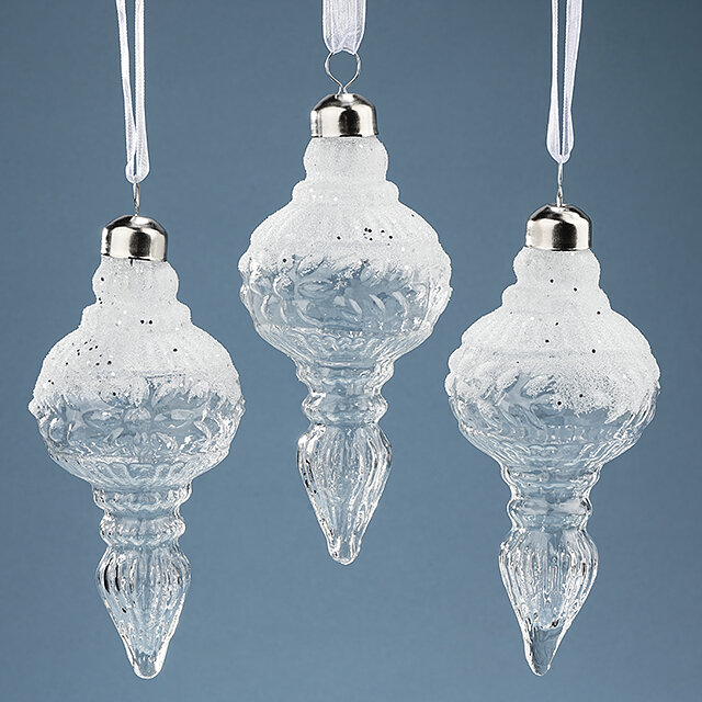 Елочные игрушки Чезано Босконе 13 см, 3 шт, стекло, Winter Deco, 4060324