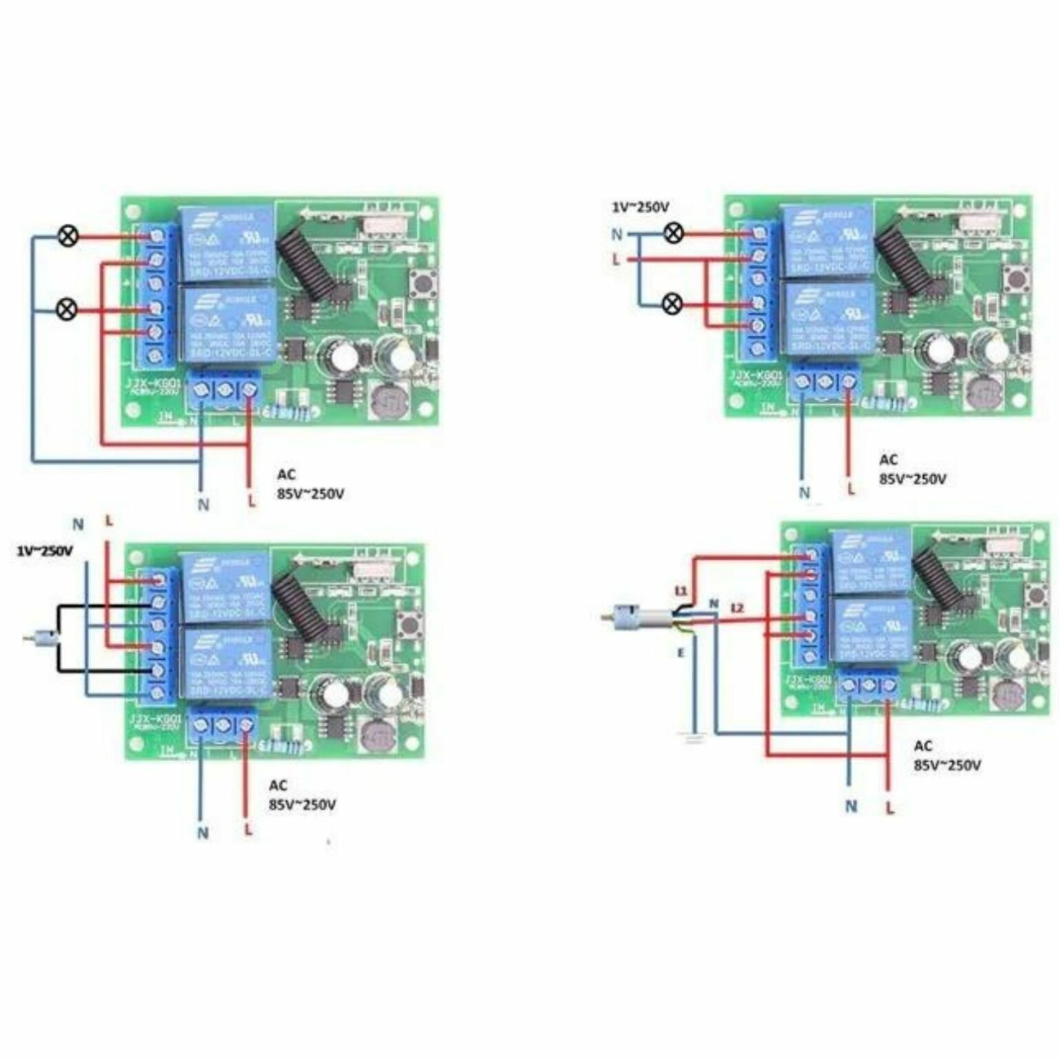 Двухканальное радиоуправляемое реле 220В 10А 433МГц + пульт 2 кнопки