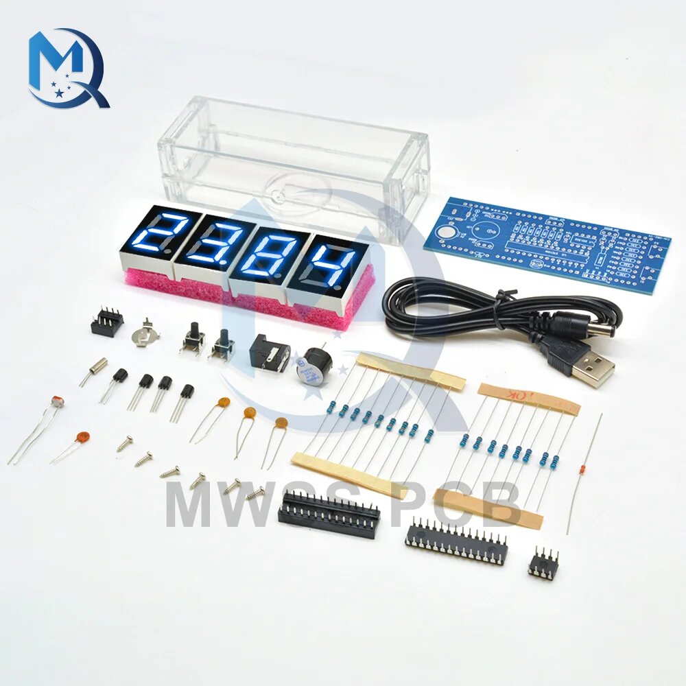 DIY KIT Электронные часы Ziqqucu, Blue