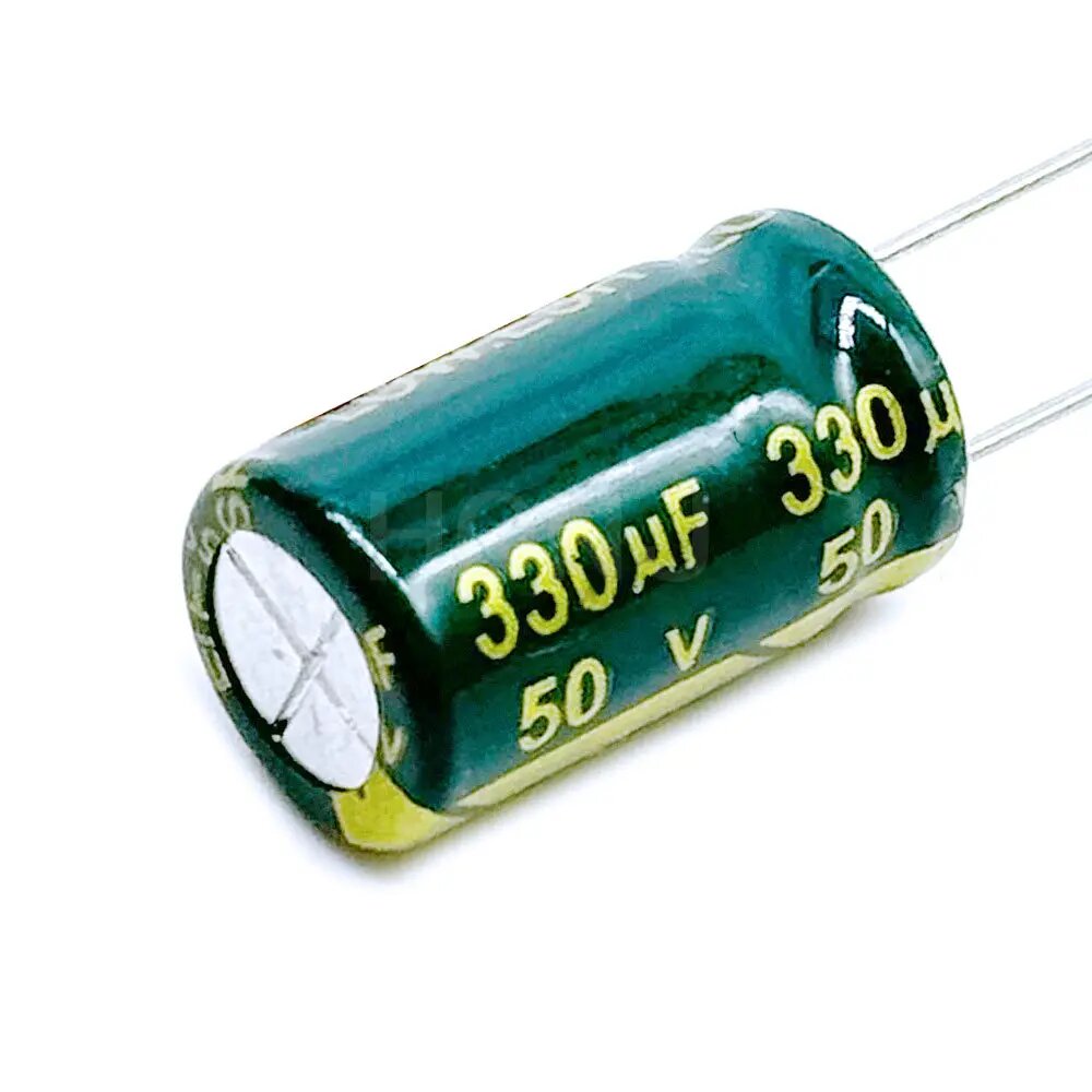 10 шт, алюминиевый электролитический конденсатор 50V33 0UF, оригинальный низкий Esr/импеданс, высокая частота, размер 10*17 330uf50v 50v330uf 20%