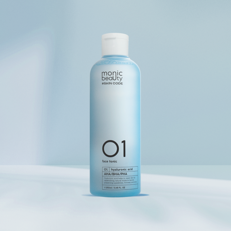 Тоник для лица Monic Beauty гиалуроновая кислота AHA, BHA, PHA, 250мл