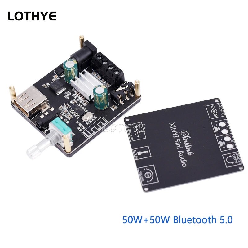 Bluetooth усилитель мощности 50Вт+50Вт