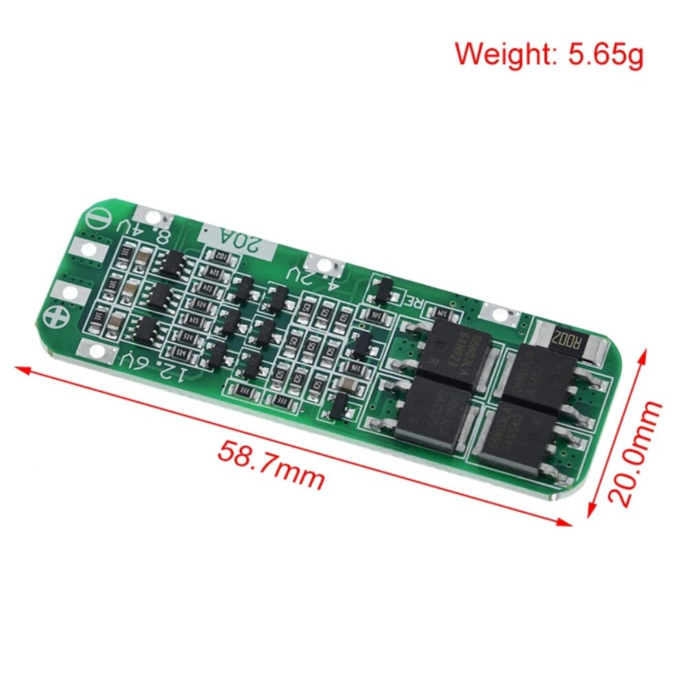 Peacefair 3S 20A Li-ion 18650 Зарядное устройство BMS