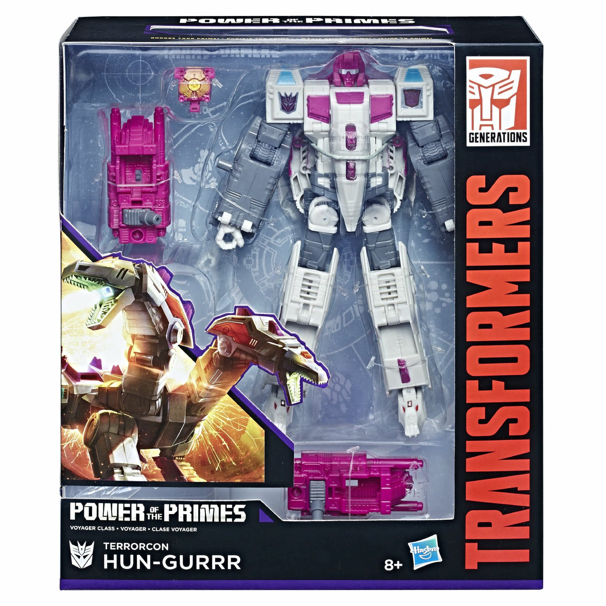 Трансформеры игрушки Hasbro Transformers Generations Power of the Primes Voyager Class Terrorcon Hun-Gurrr 17cm