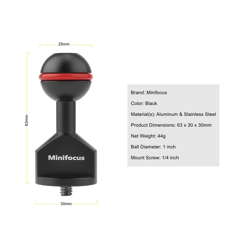 MINIFOCUS 1 inch Ball Clamp Mount — фото 1