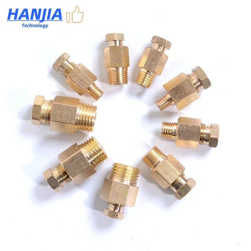 Латунные компрессионные фитинги PD для медных трубок 4 6 8 мм