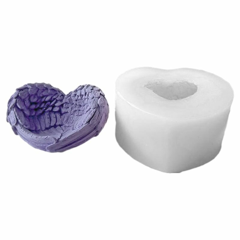 Силиконовая форма сделай сам для изготовления поделок из смолы, потрясающая в форме крыльев ангела сердца, украшений