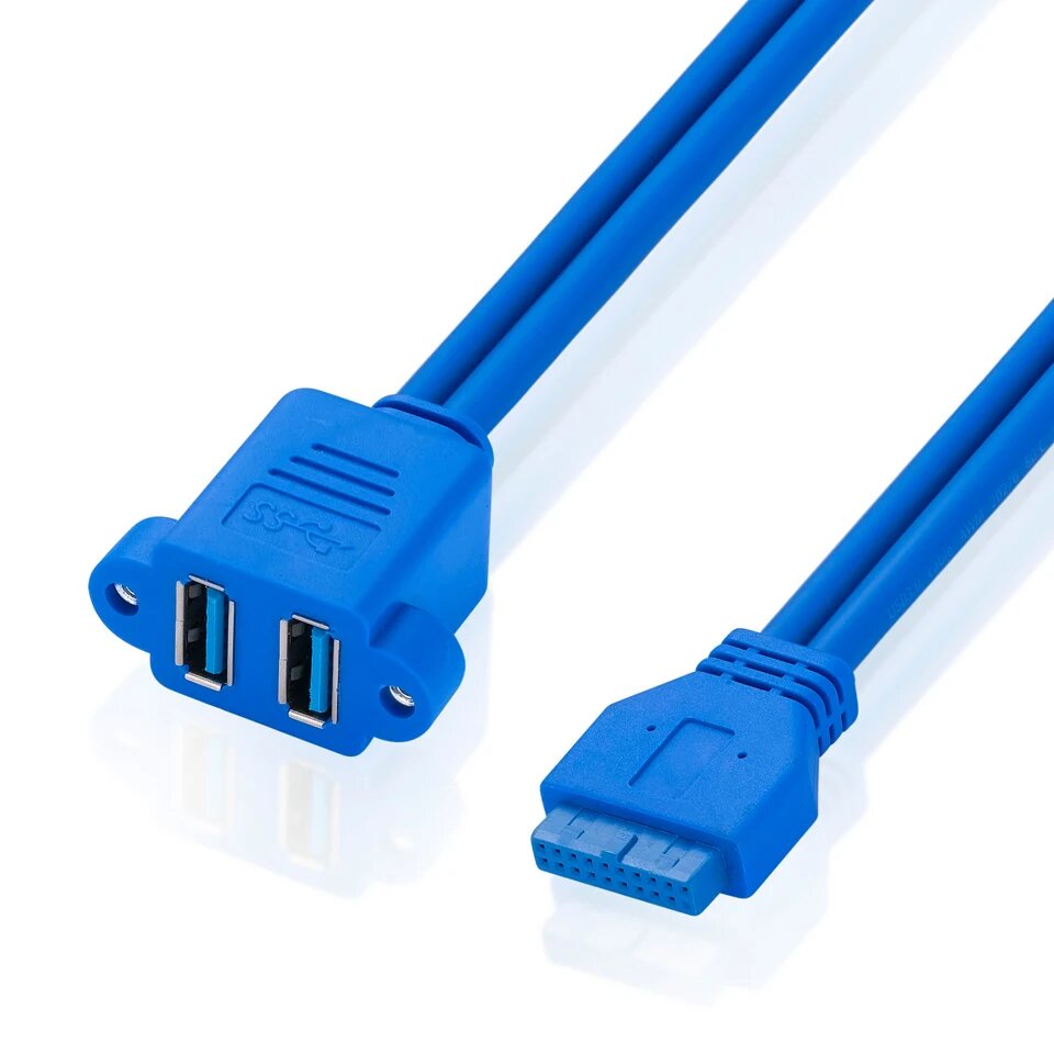 REXLIS Кабель USB 3.0 для материнской платы 50 см Синий, Blue