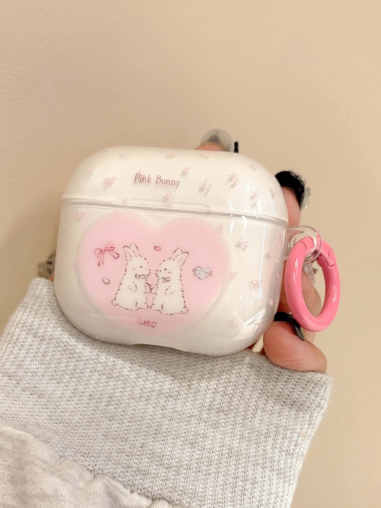 Чехол для AirPods 3 Pink Bunny, Style 1