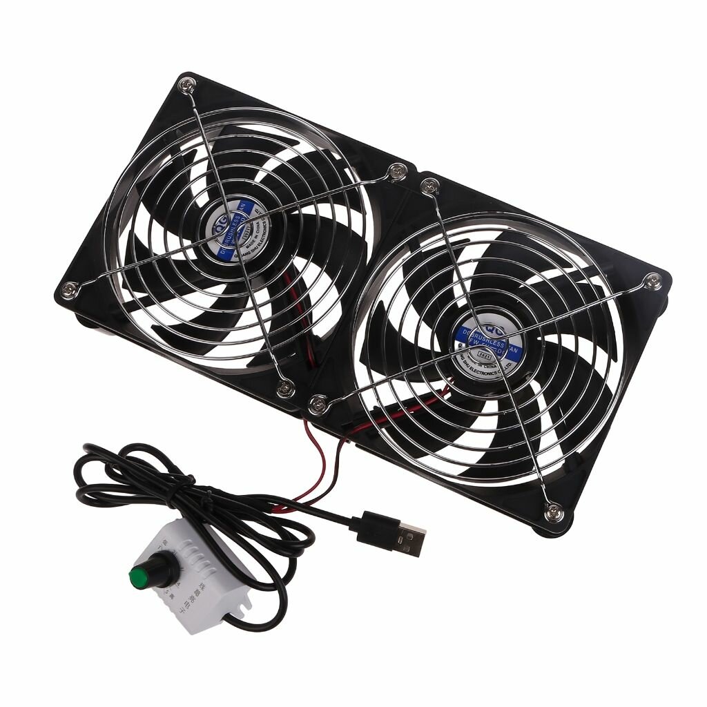 USB Вентилятор с сетчатой подставкой 3500RPM для роутера, ТВ и приставки