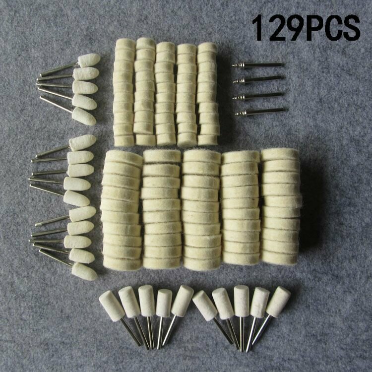 Набор из 129 войлочных и фетровых полировальных подушечек