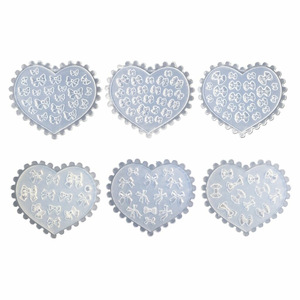 Набор из 6 предметов, DIY crystal epoxy UV glue mini bow decoration, заполняющий силиконовую форму