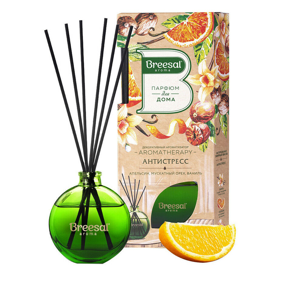 Аромадиффузор с палочками Breesal AromathErapy Антистресс 70 мл