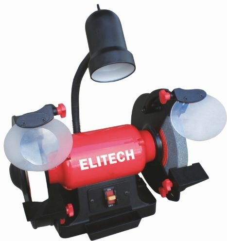 Станок заточный ELITECH СТ 6020С (E2013.011.00) (600Вт, 2850об/м, 200х32х25мм, 30мс, 14.8кг, лампа)
