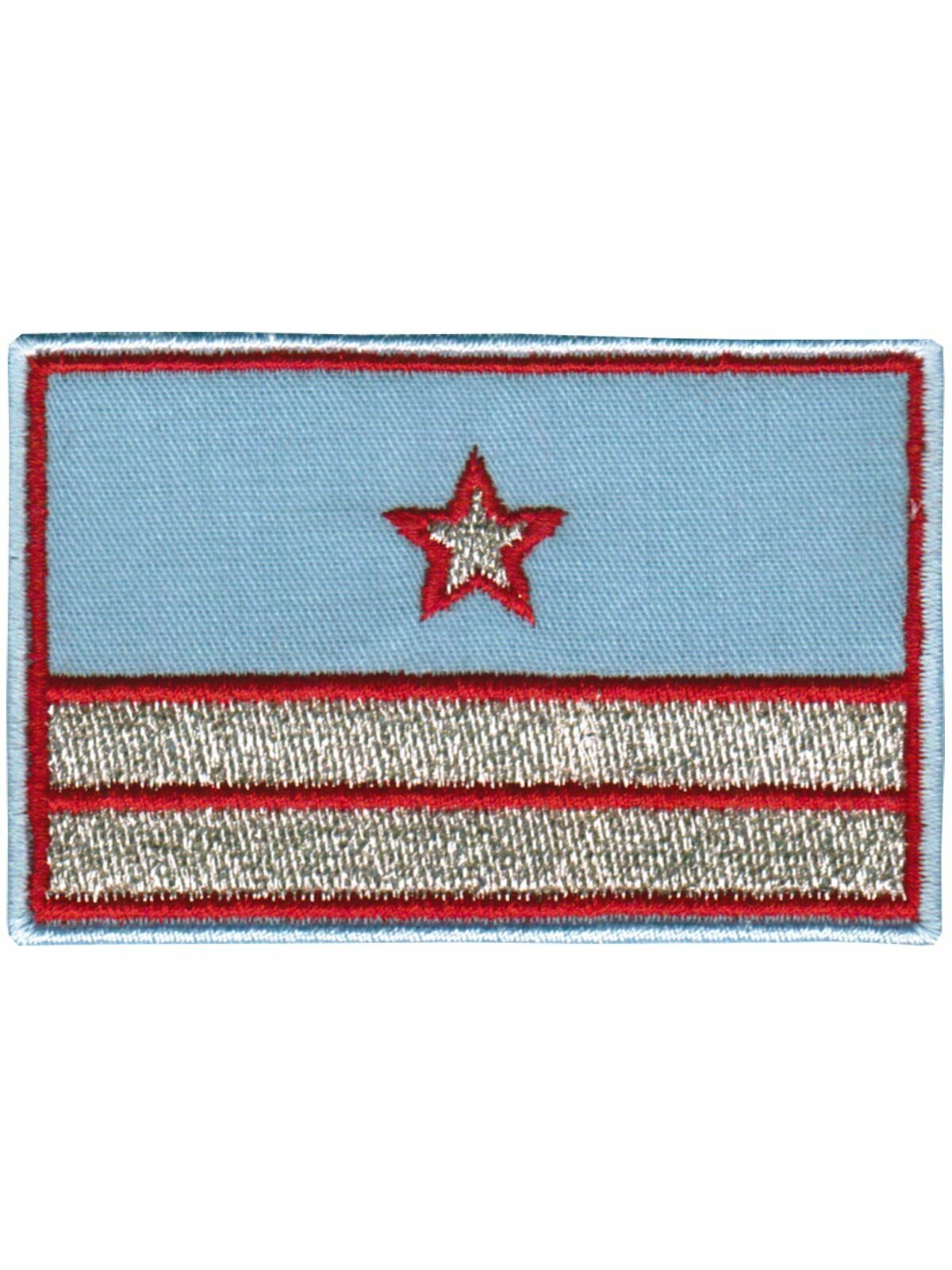 Нашивка РЖД две полосы одна звезда голубая