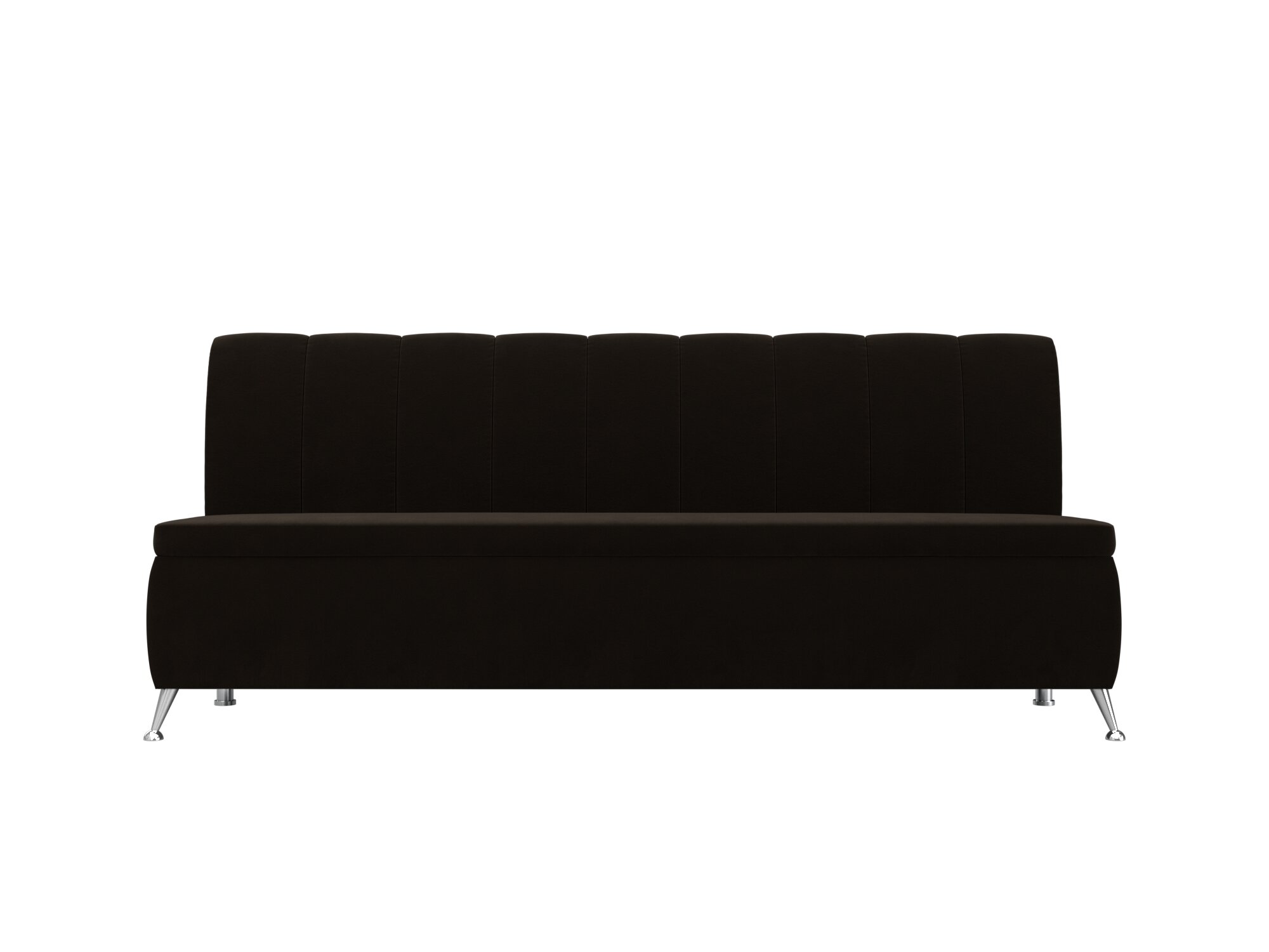 Диван кухонный прямой Кантри, 3-местный, размер: 182х88х57см, микровельвет, коричневый