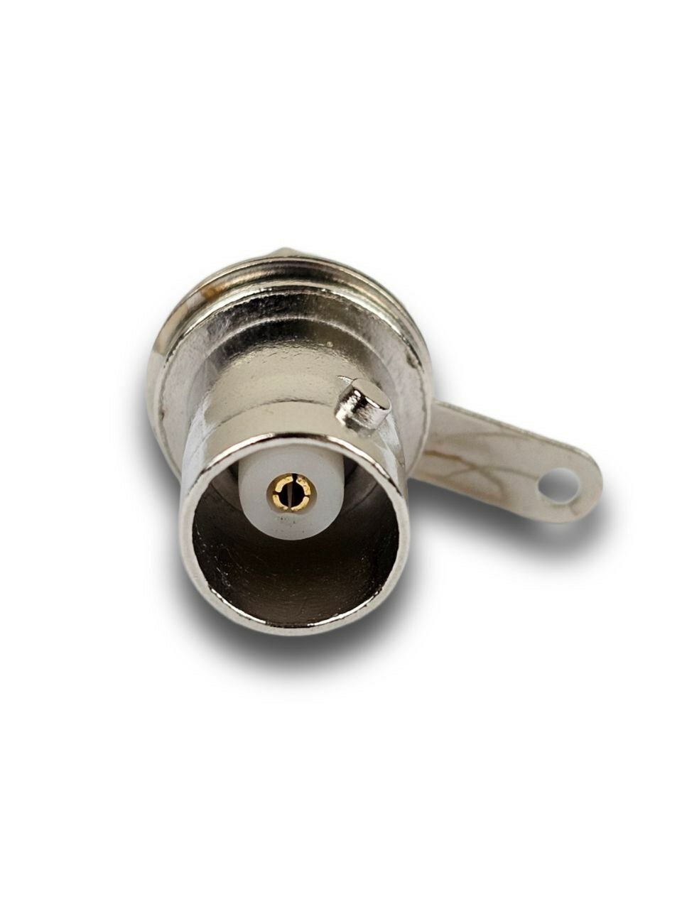 Разъем BNC "гнездо" металл на корпус под гайку