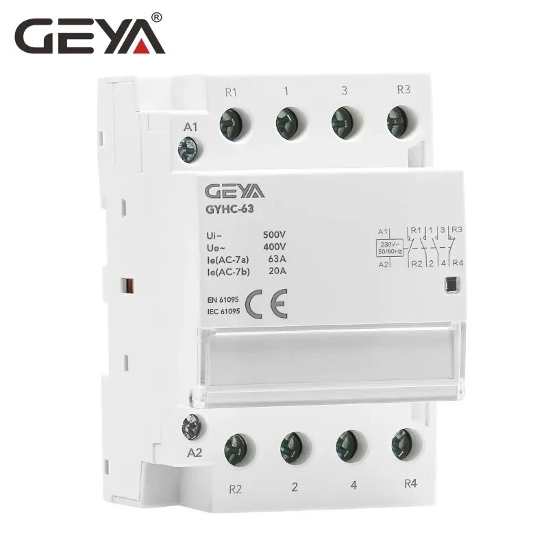 GEYA GYHC Модульный контактор 63A 4NO 4P 63A 4NO 220V