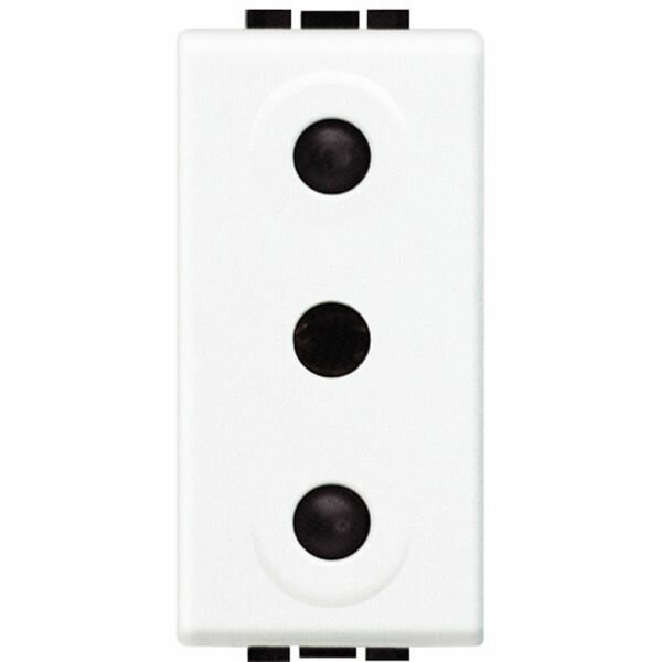 2 шт. BT LL Бел Розетка с заземлением, 2P 16А 250В 1 модульная, N4119