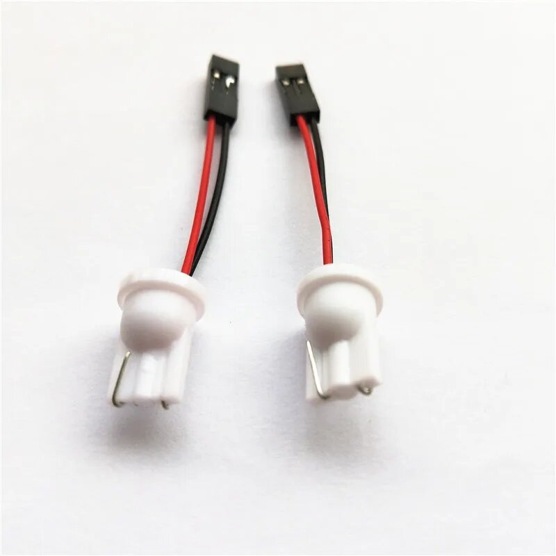 Адаптеры Rockeybright T10 (2 шт.) для автомобильных светодиодных ламп, панелей и стоп-сигналов, разъем-адаптер T10