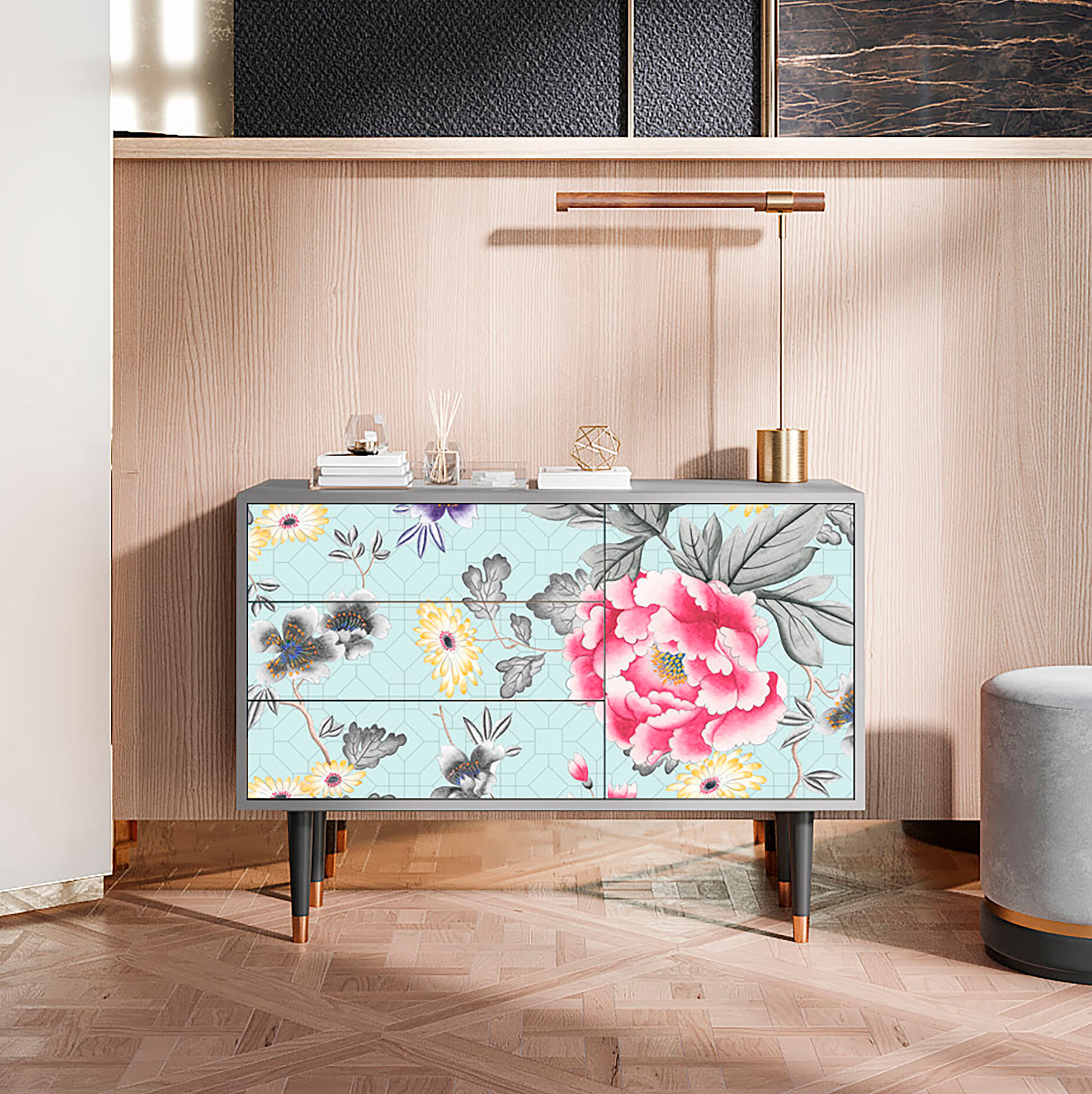 Комод - STORYZ - S3 Sky Garden, Размер - 115 x 84 x 41 см, Цвет корпуса - , Серый