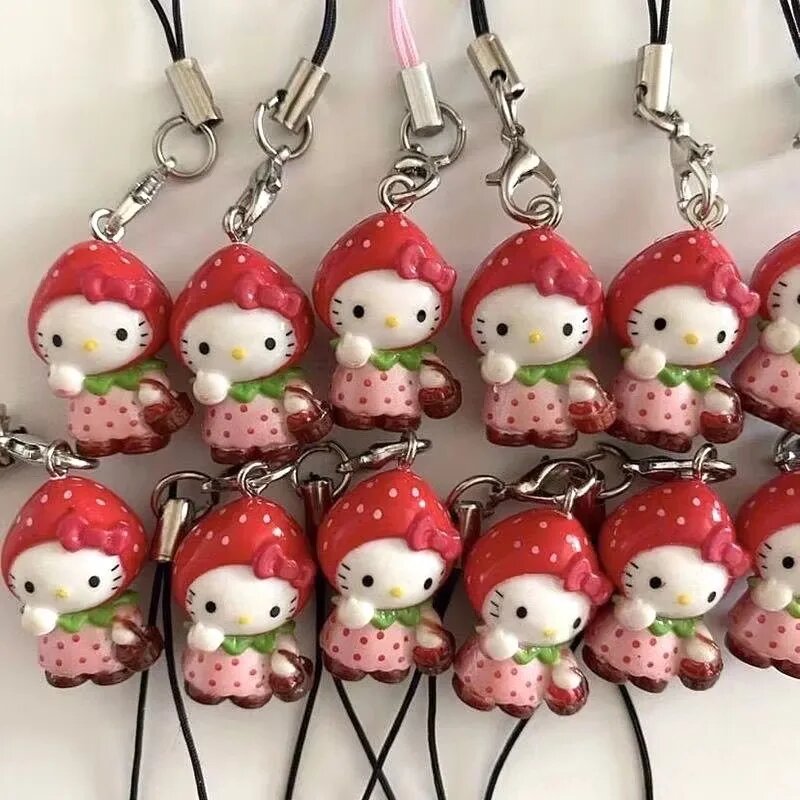 Мини-кулон Hello Kitty клубника MINISO, 1 pc