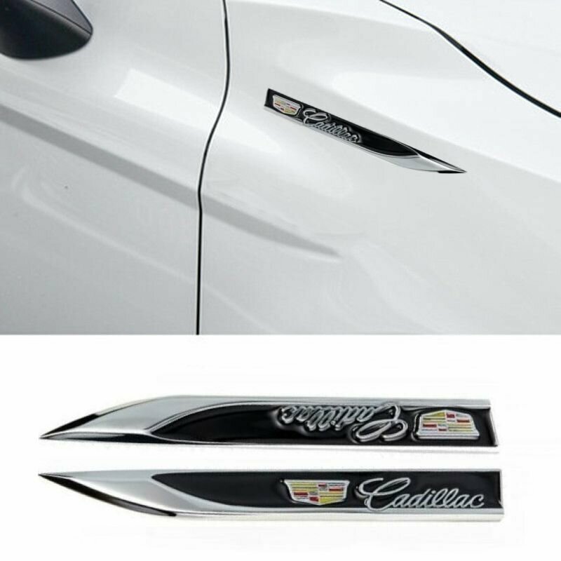 Наклейка CADILLAC 3D, металлический 14,8 х 1,8 см, 2 шт