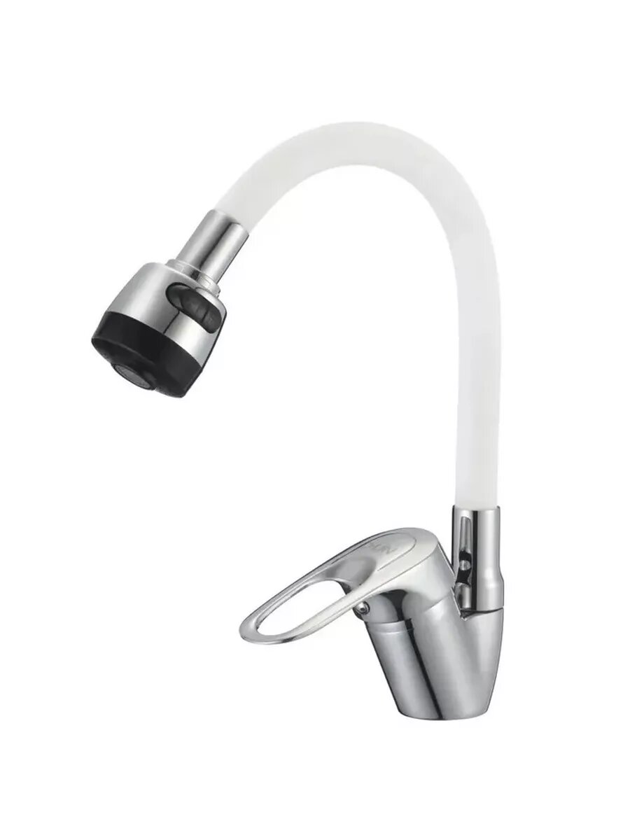 Смеситель для кухни с гибким силиконовым изливом