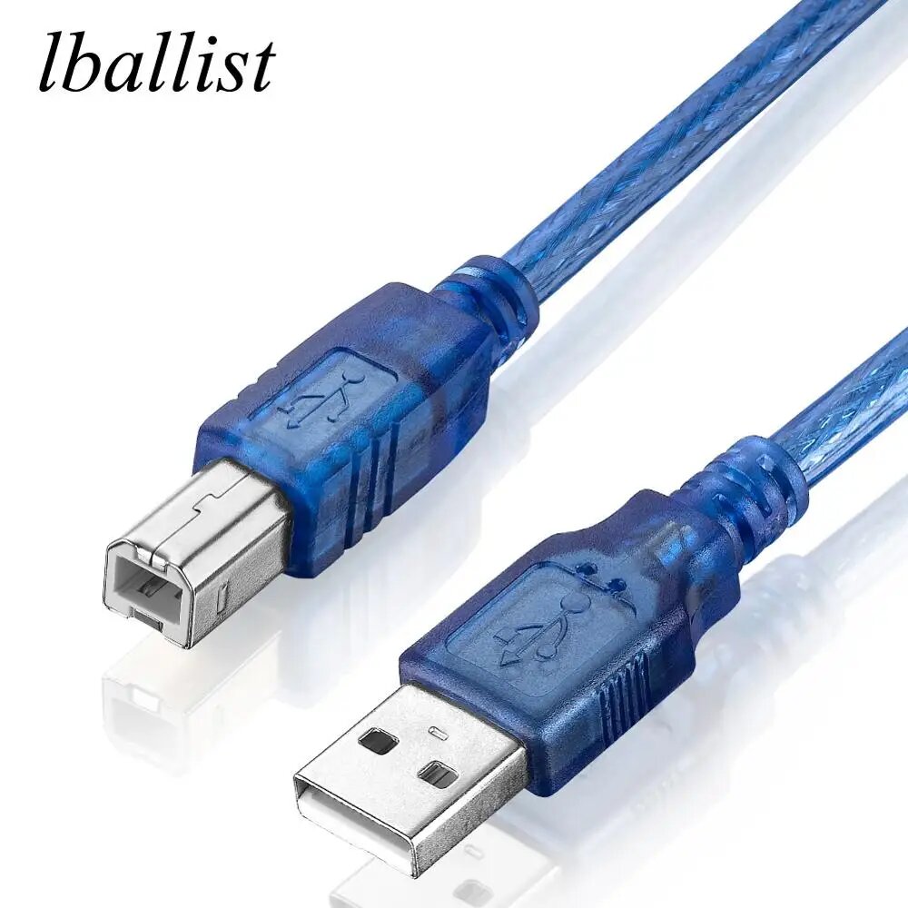 Lballist USB 2.0 принтер кабель прозрачно-синий 1.5/1.8/3/5/10 м 10m For Printer