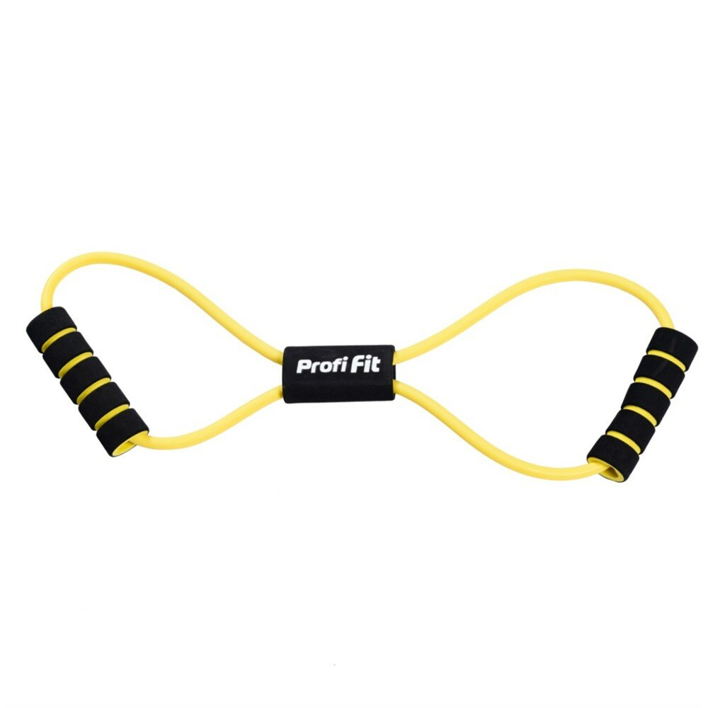 PROFI-FIT Эспандер трубчатый восьмерка, желтый, сопротивление слабое 3,5 кг PROFI-FIT распродажа Желтый