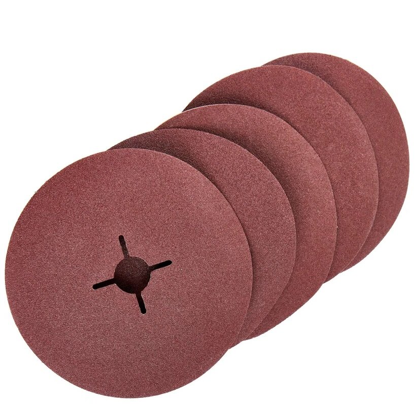 Круг фибровый ELITECH 1820.168600, 180х22 мм, Р60, 5 шт.